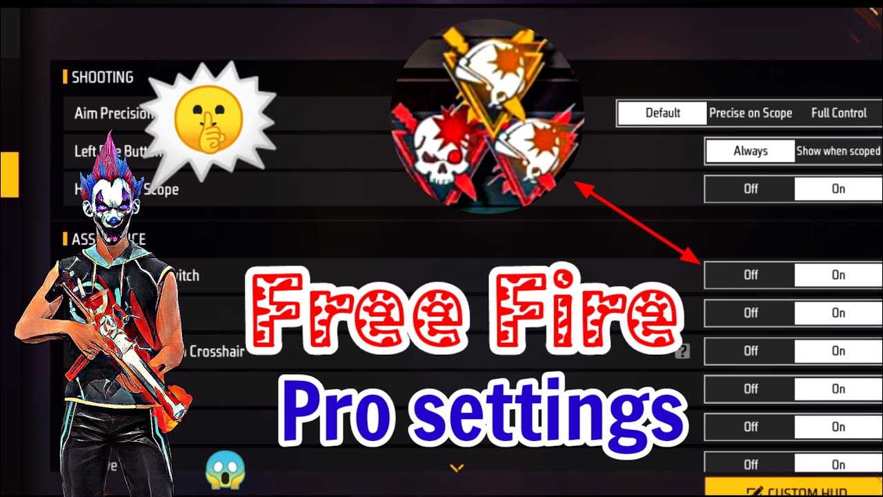 Free Fire Pro Settings | Free Fire Headshot Setting | Best Settings In ...