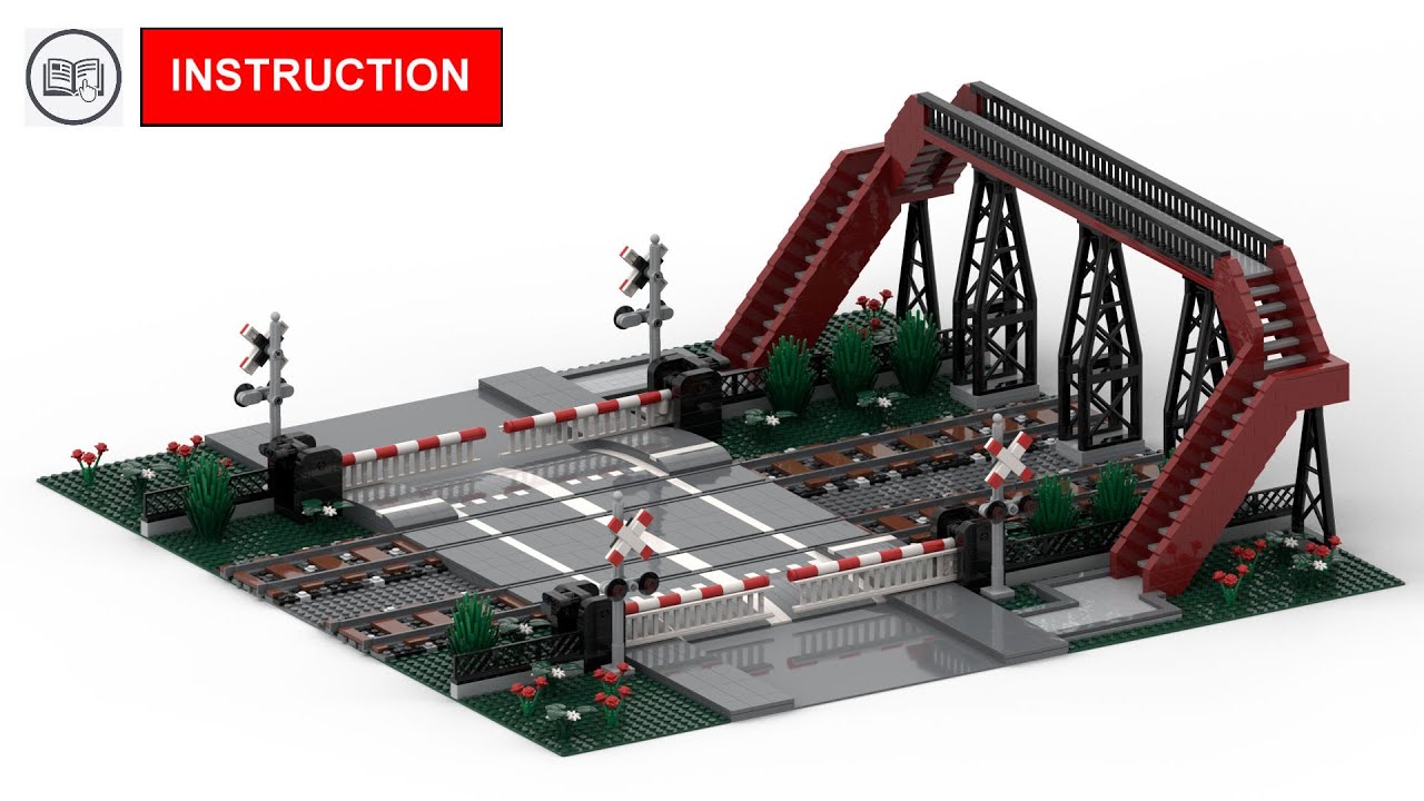 LEGO Train instruction - Passages à niveau avec passerelle - Level ...