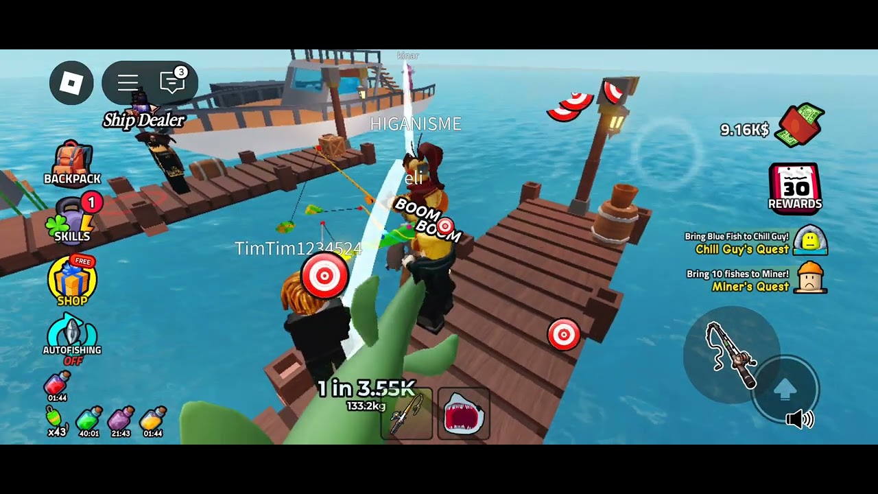 Mancing mania di Roblox - YouTube
