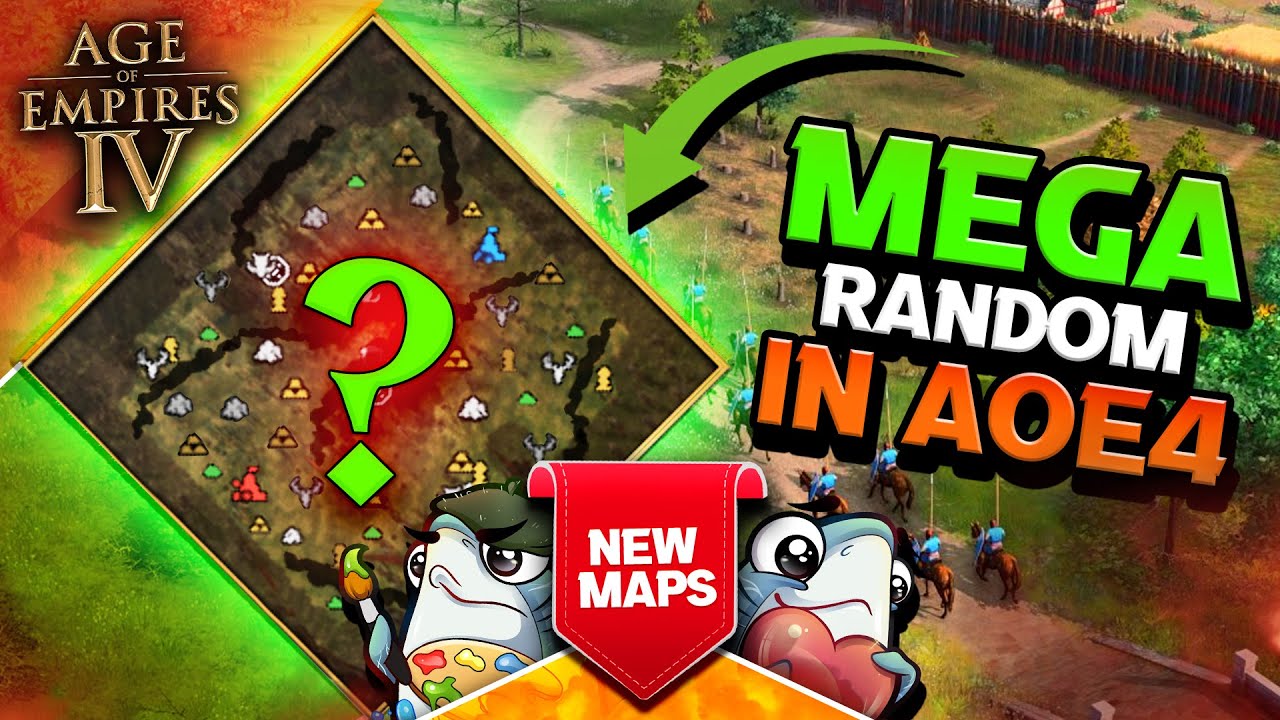 MEGARANDOM in AoE4 - Custom Map Showmatch Game #3 on PuP build! - YouTube