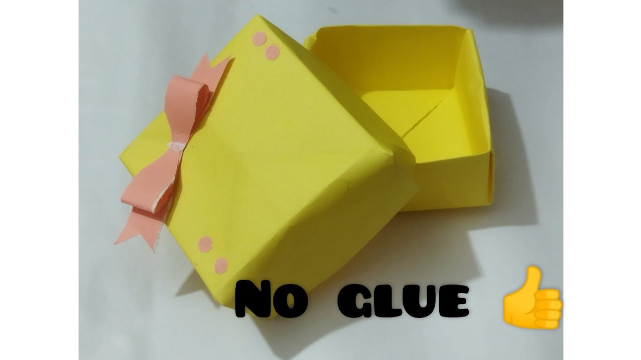 How to make Paper box . no glue 👍 . beautiful and so easy. #paperbox # ...
