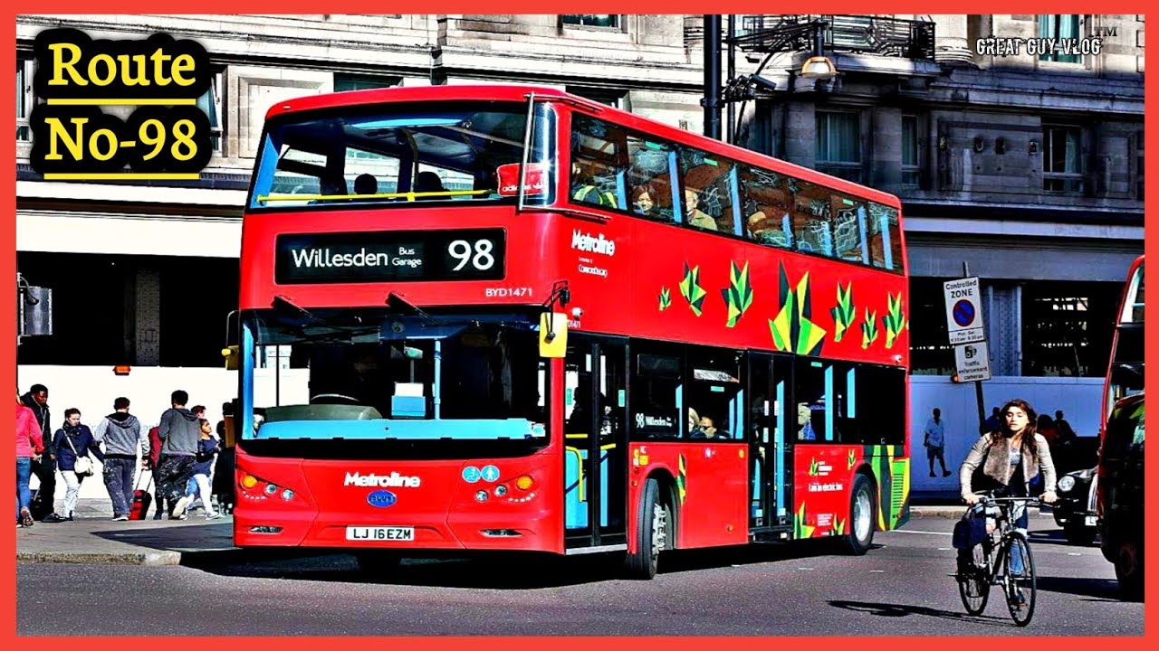 🇬🇧London Bus🚌Ride||Route No 98 Holborn To Willesden||Double Decker Bus ...