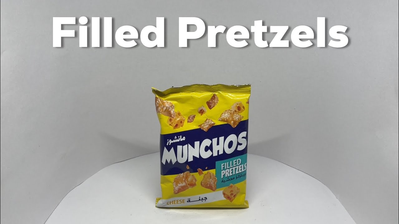 Munchos Filled Pretzels Cheese - YouTube