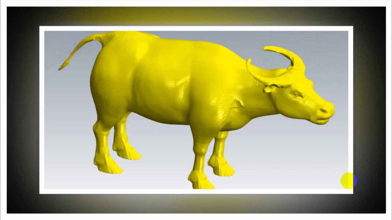 Machining Buffalo - Gaur - Cow in CNC - Mastercam Mill Multi Axis (demo ...