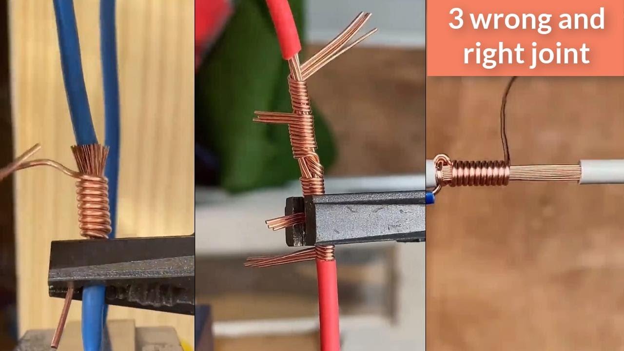 Right and wrong 3 wire joint. proper 3 cable joint. #ASLAM ARB TV # ...