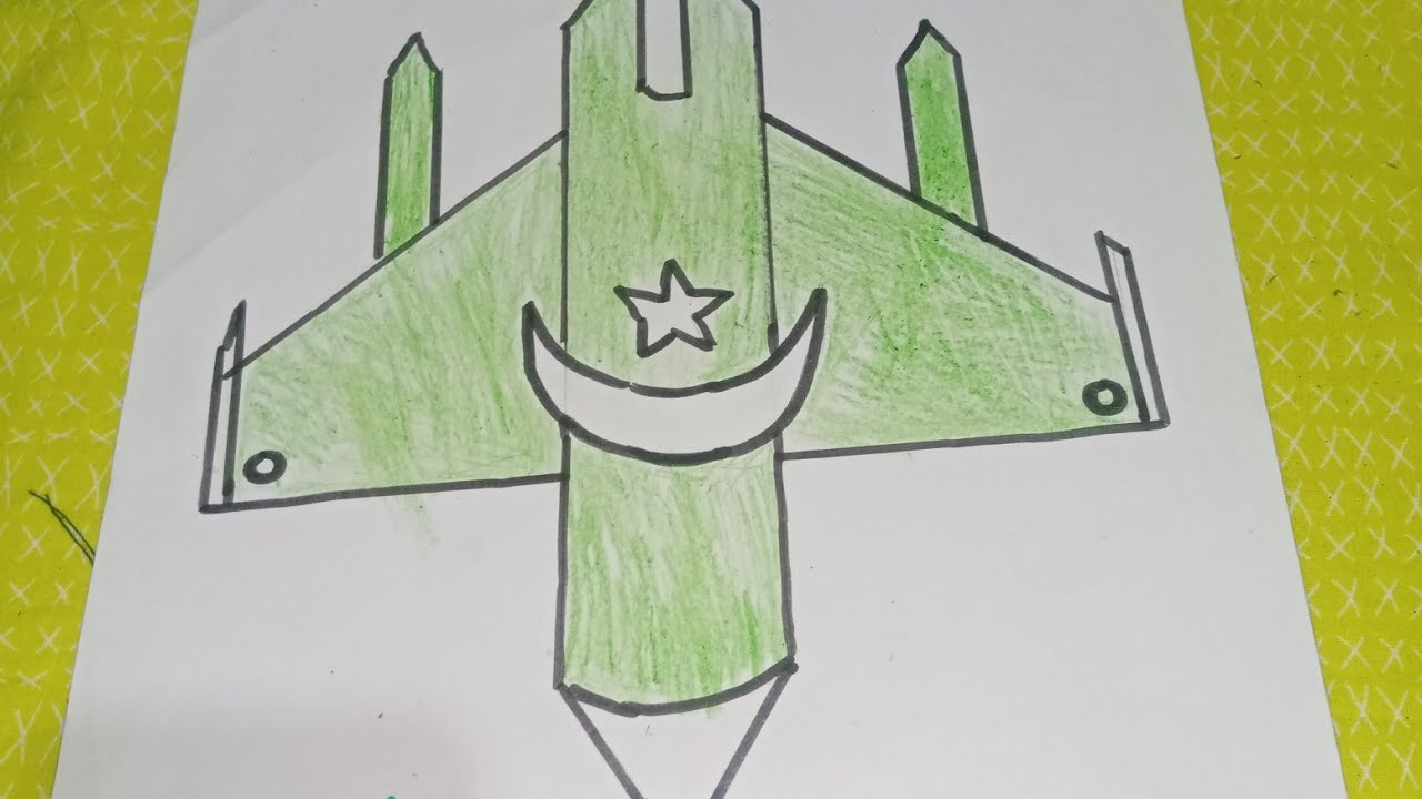 Defence Day Drawing | Jet Airplane | Hiba's World - YouTube