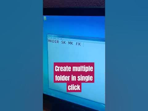 create multiple folder in single click - YouTube