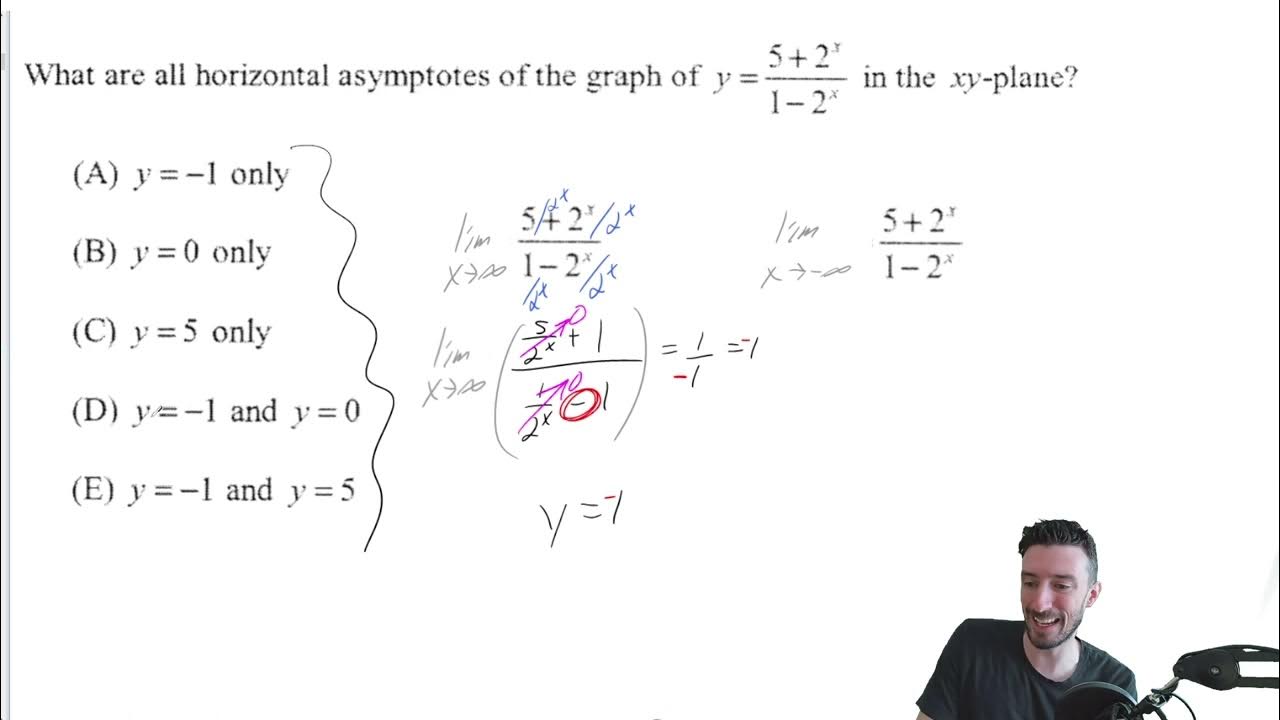Horizontal Asymptotes with Exponential functions - YouTube