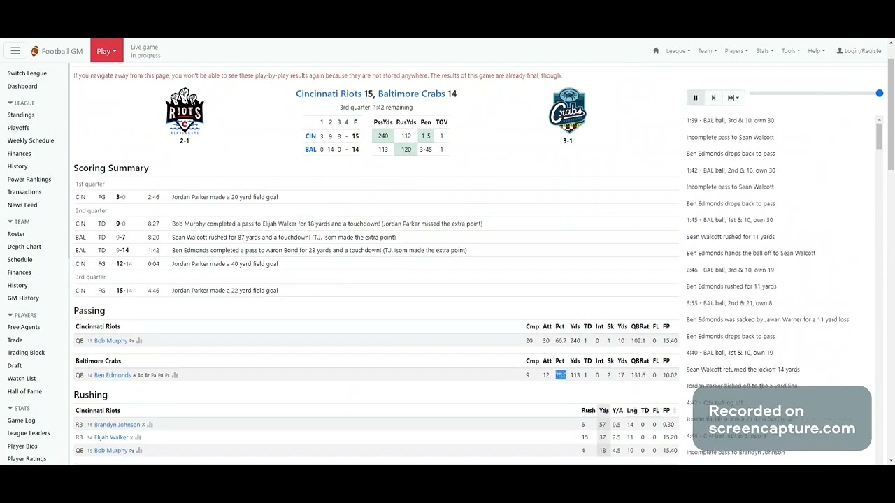 nfl gm player sim part 1 - YouTube
