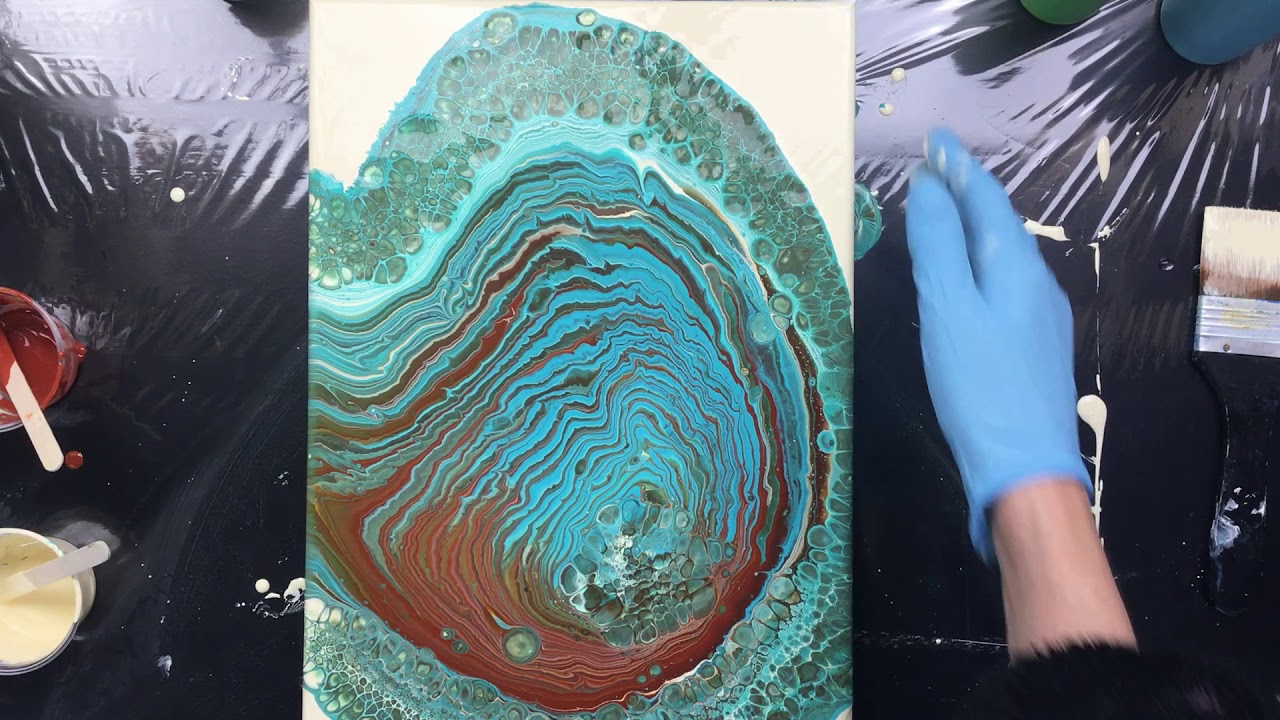 ( 741 ) Acrylic pouring rings and cells - YouTube