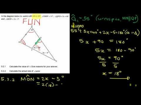 Grade 9 geometry of straight lines | Mathematics | Test sample - YouTube