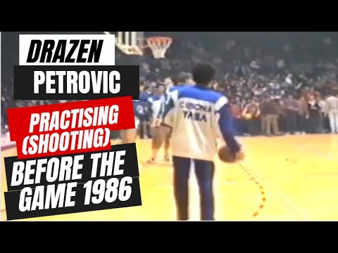 Drazen Petrovic Practising (Shooting) Before Game 1986 | RARE FOOTAGE - YouTube