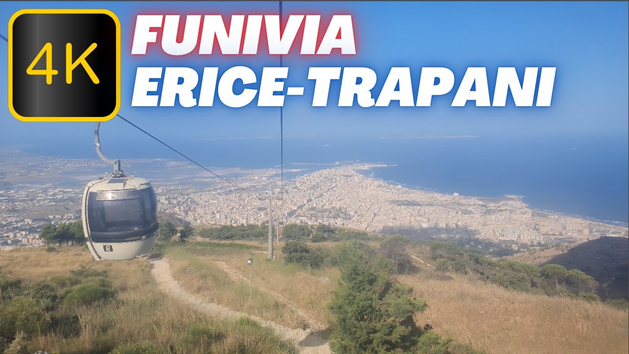 4K - GIRO SULLA FUNIVIA ERICE-TRAPANI | Cableway Ride from Erice to ...
