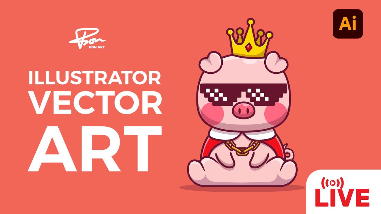 🔴live Học Vẽ Illustratortutorial Photoshop Illustrator Bonart Youtube