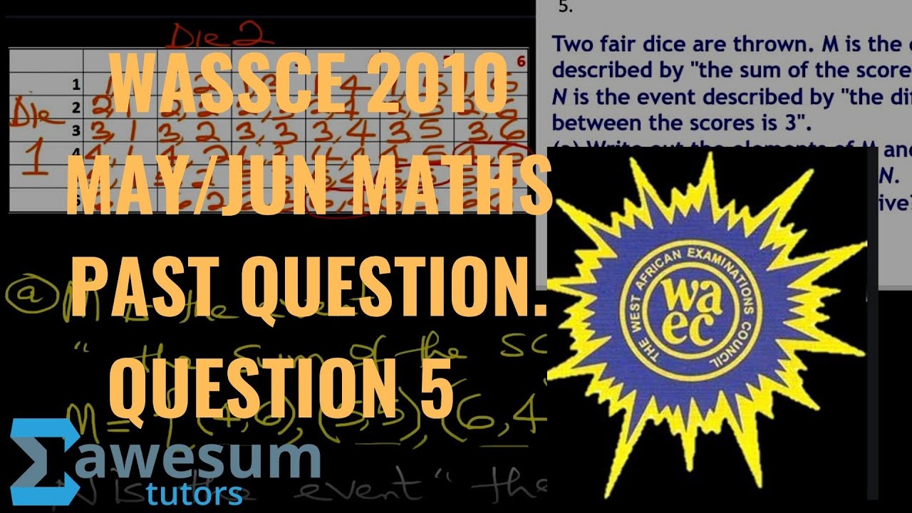 WASSCE 2010 MATHS PAST QUESTIONS | THEORY | QUESTION 5 | AWESUM TUTORS ...