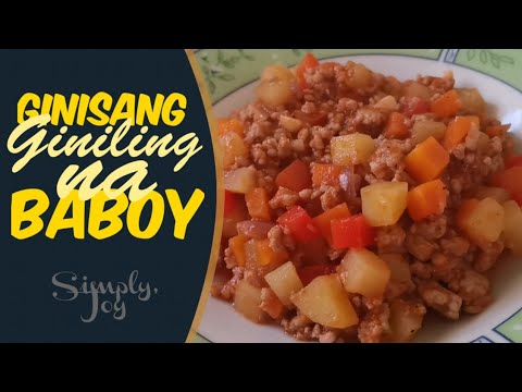 How to cook Ginisang Giniling na Baboy | Simply, Joy - YouTube