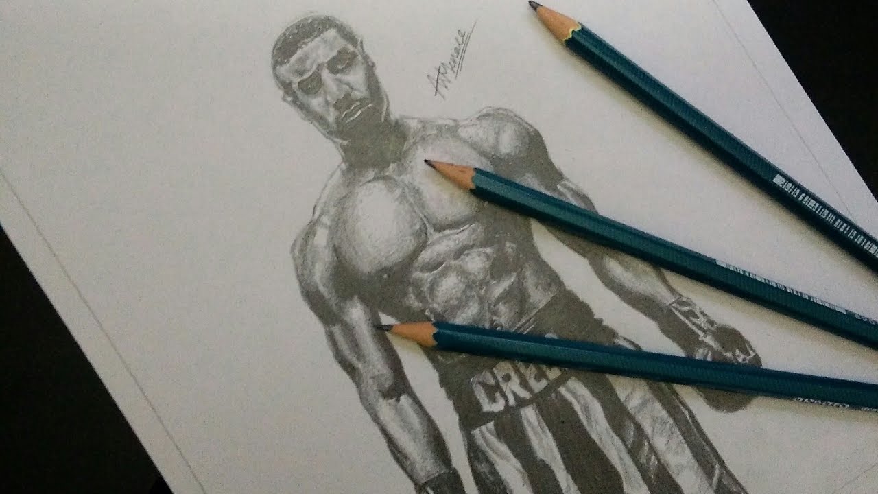 Creed 2 drawing Micheal b Jordan|Art Menace - YouTube
