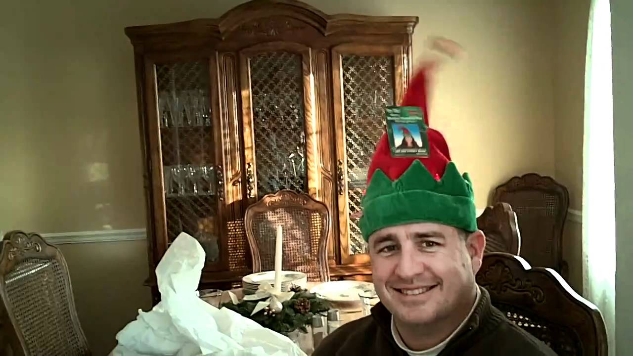 Chris Gaddy in a singing elf hat - YouTube