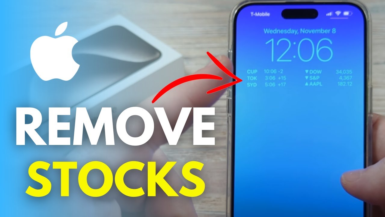 How To Get Rid Of Stocks On iPhone Lock Screen - YouTube