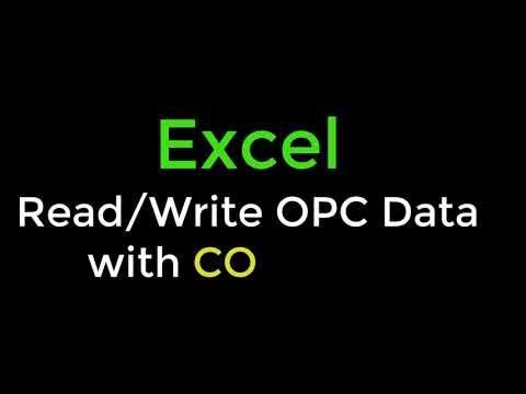 Excel read / write OPC data (with COPC DLL) - YouTube