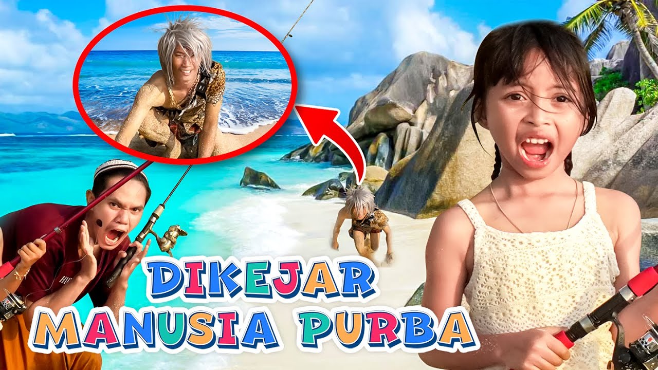 LEIKA LAGI MANCING DI PANTAI KETEMU MANUSIA PURBA 😱😱 TOMPEL DAN POLISI ...