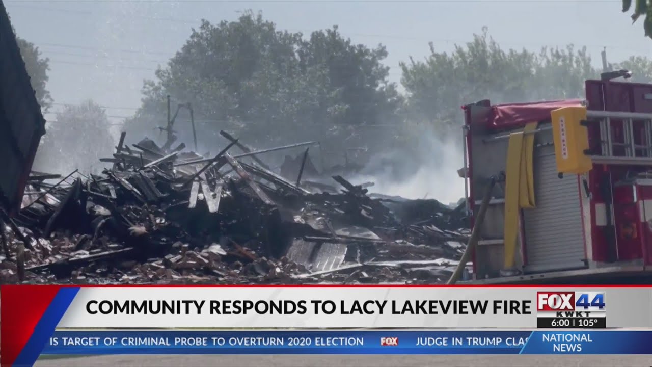Community Responds to Lacy Lakeview Fire - YouTube
