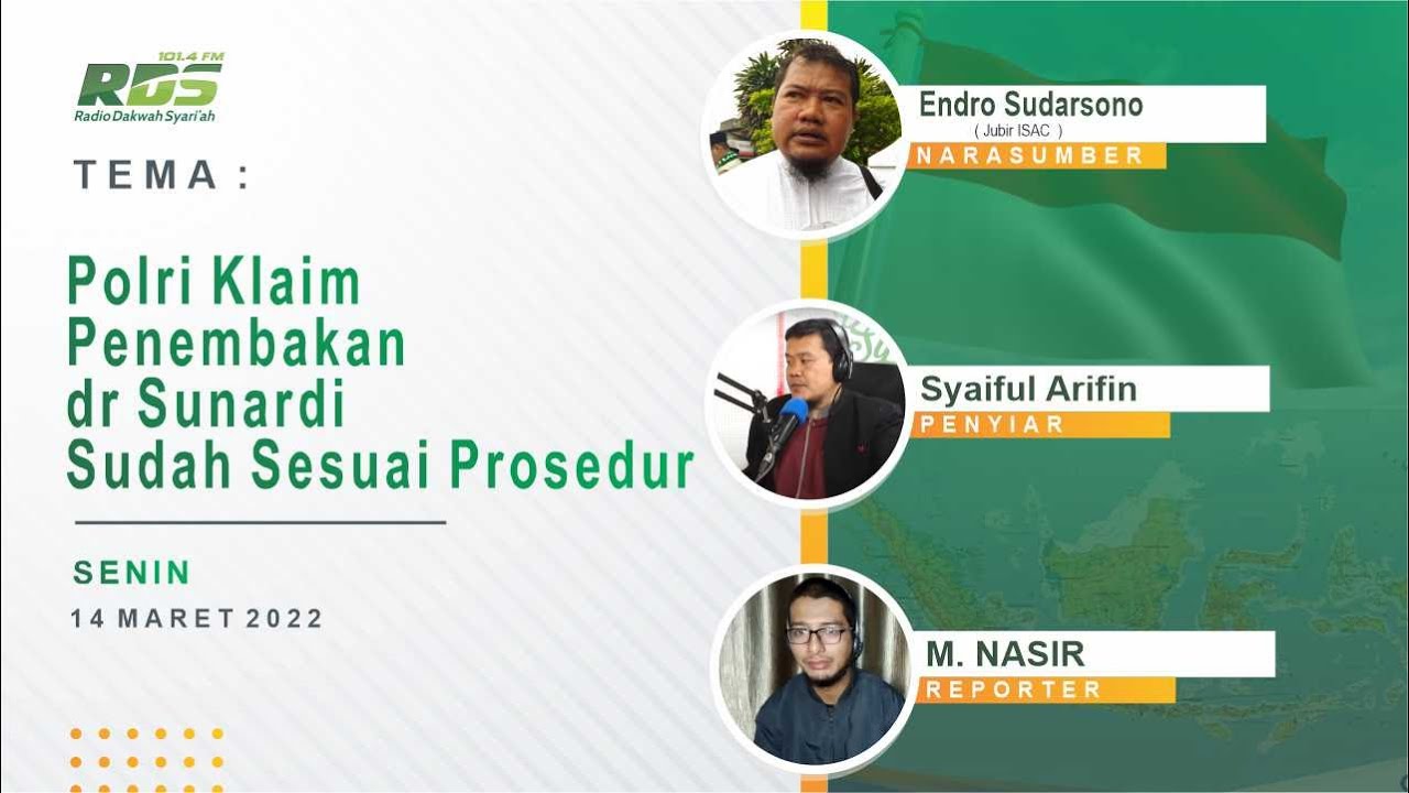 Polri Klaim Penembakan dr Sunardi Sudah Sesuai Prosedur | Endro ...