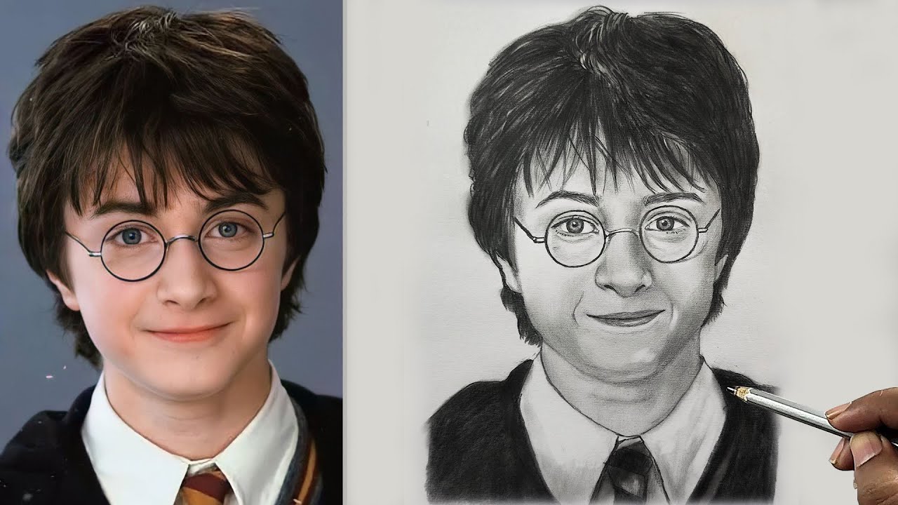 How to Draw Harry Potter | Step-by-Step Drawing Tutorial for Beginners ...