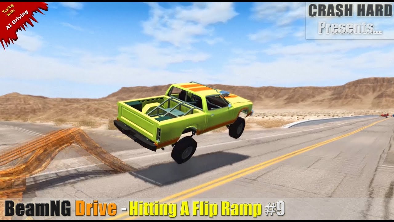 BeamNG Drive - Hitting A Flip Ramp #9 - YouTube