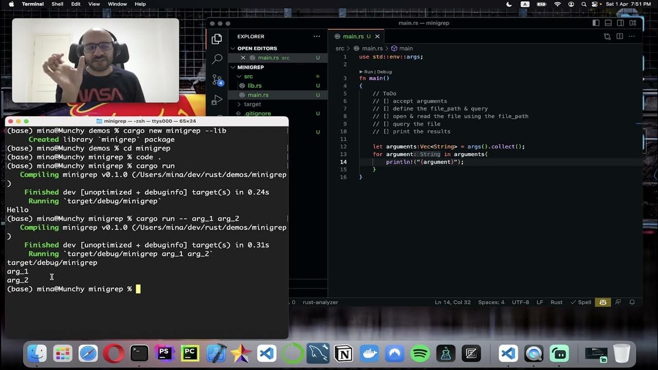 Rust practicing: Building a CLI Application to query a file - Part 1 - YouTube