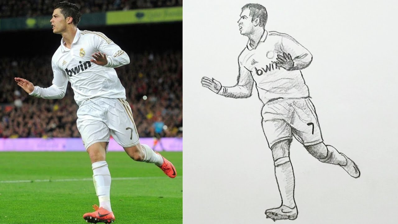 Learn To Draw Cristiano Ronaldo // By Artist Vothea - YouTube