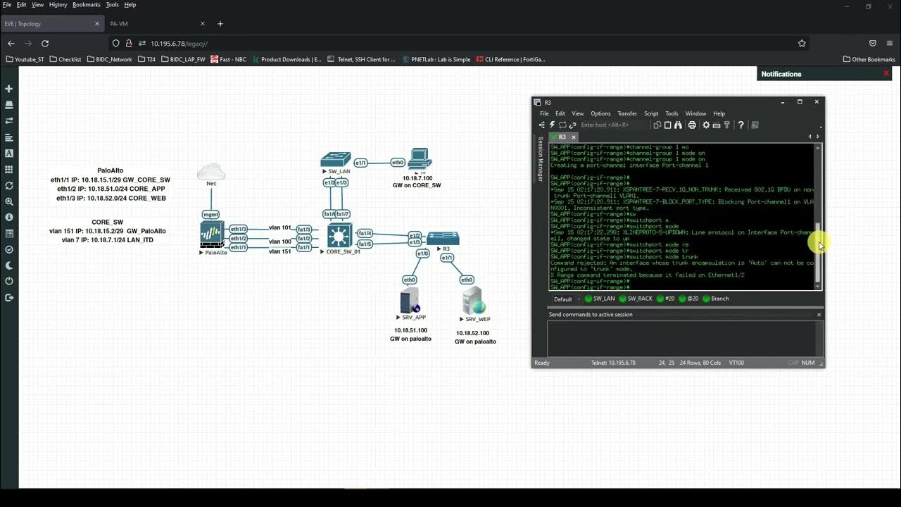 PaloAlto Firewall LAB Using EVENG - YouTube