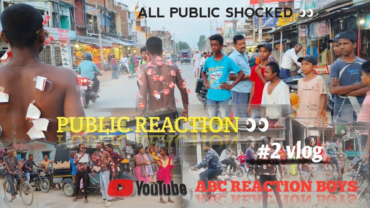 Full public reaction 👀😂 in market #2vlog || All public shoked funny ...