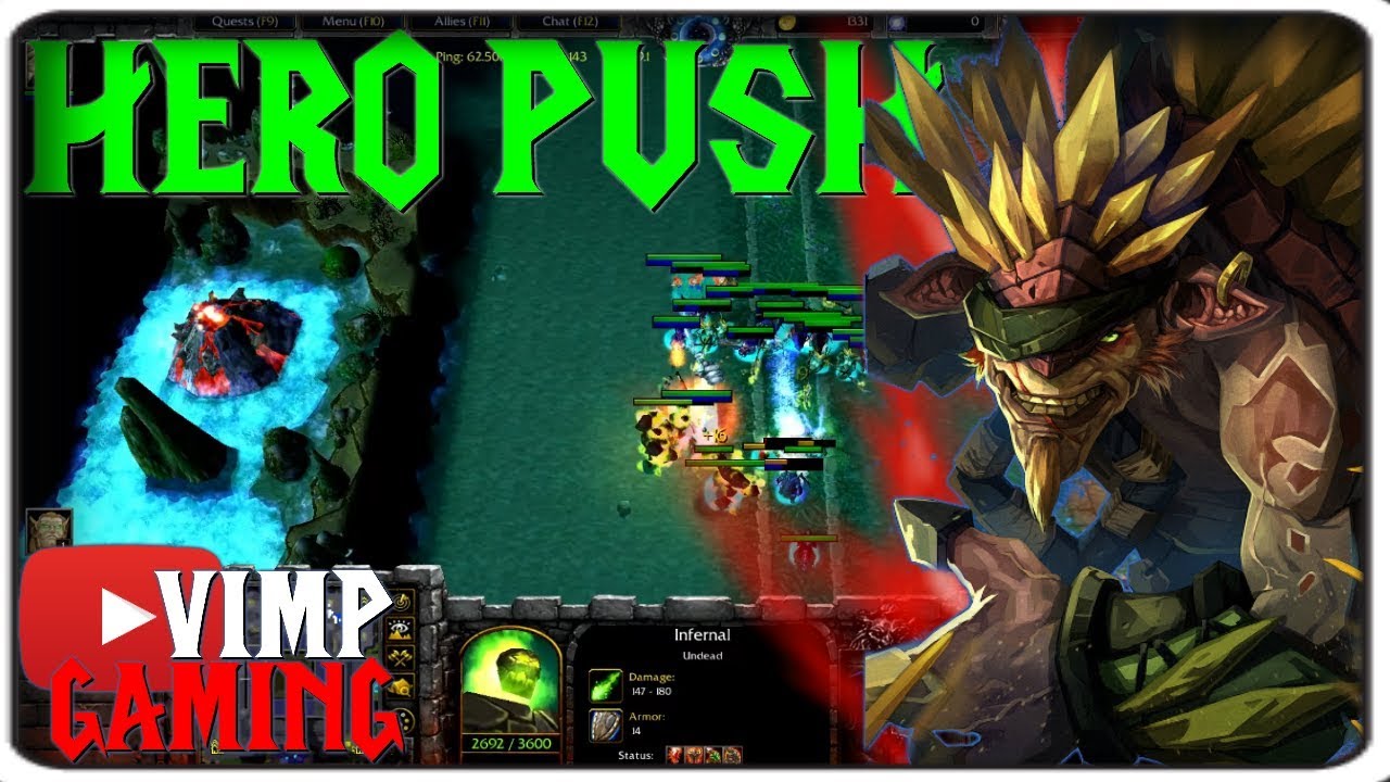Warcraft 3 | Hero Push | Overpowerd Hero Build - YouTube