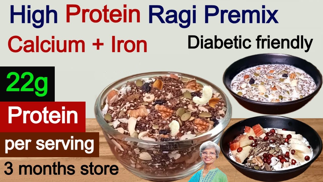 High Protein Roasted Ragi Dry Fruits Seeds Premix For Muscle Gain ...