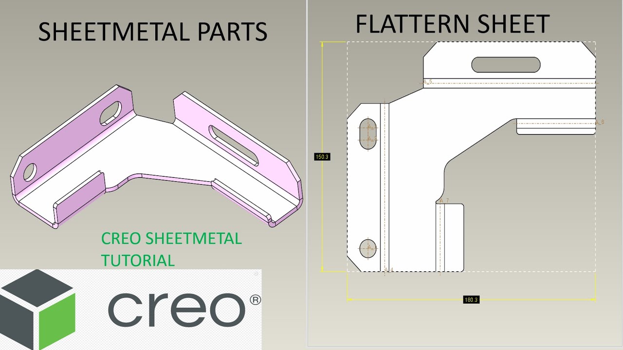 Sheetmetal tutorial-015 | in Creo Parametric - YouTube