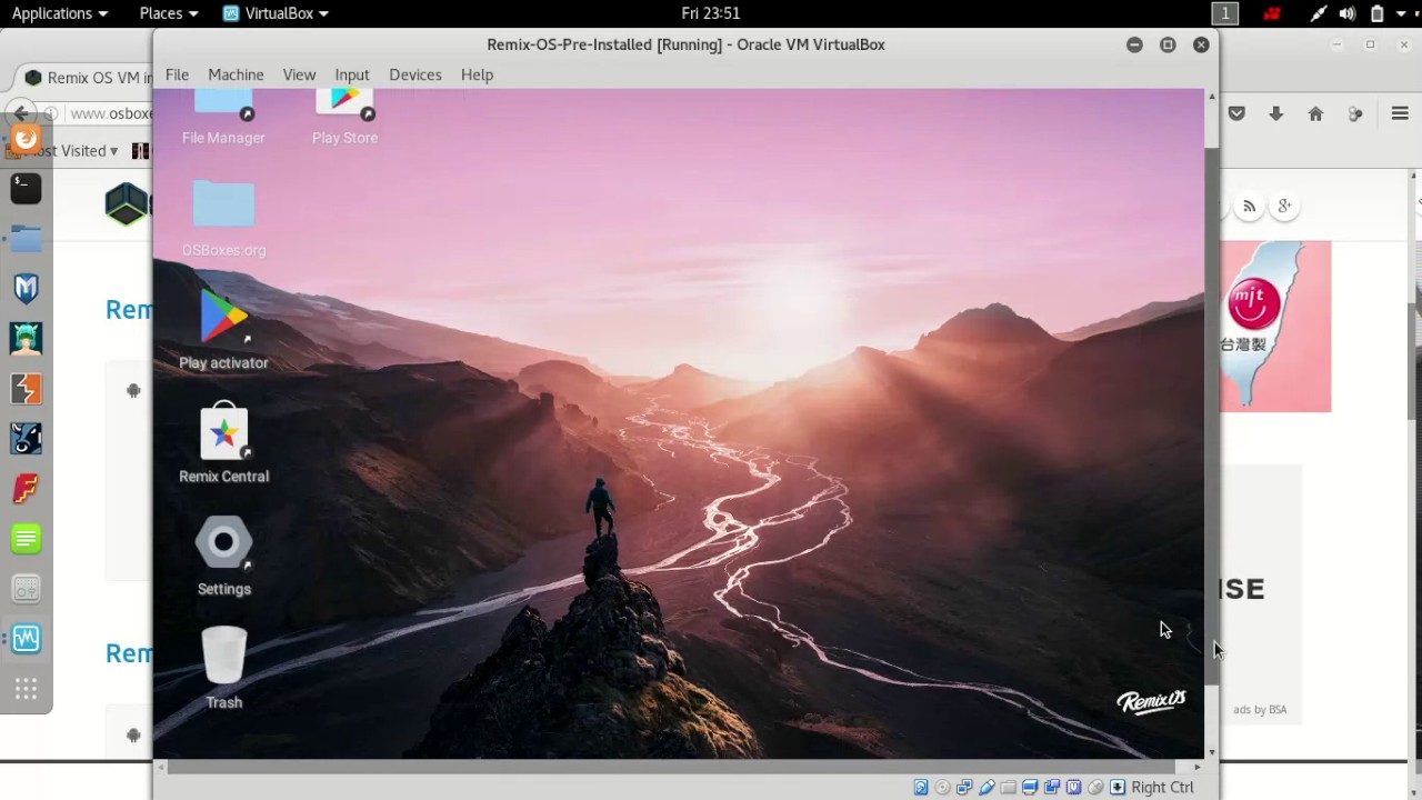 Remix OS on Virtual Box Kali Linux - YouTube
