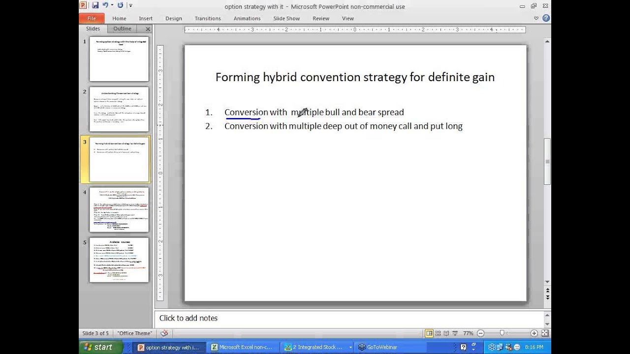 Conversion option strategy formation rule - YouTube