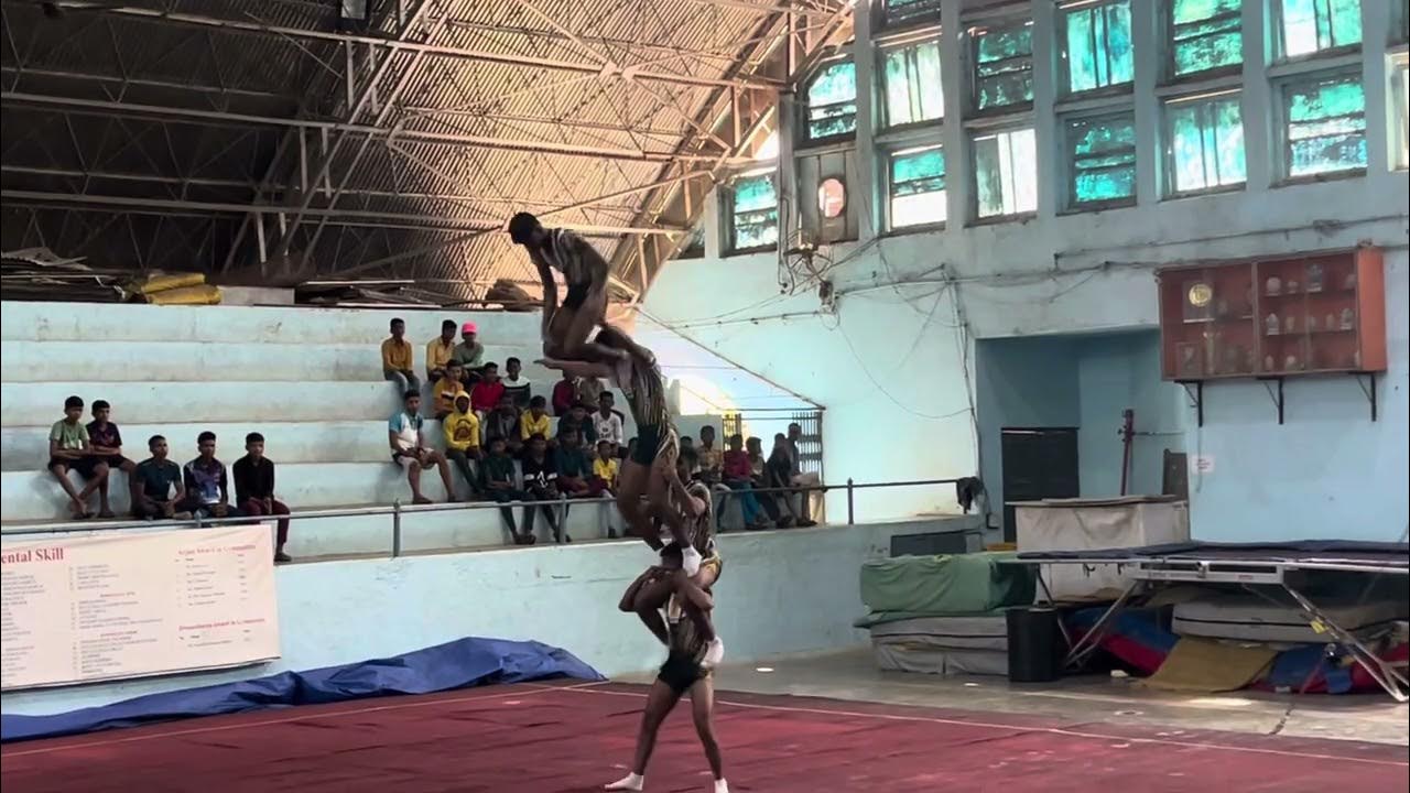 Acrobatics Gymnastics Senior Mens Group Balance exercise (Mumbai Sub ...