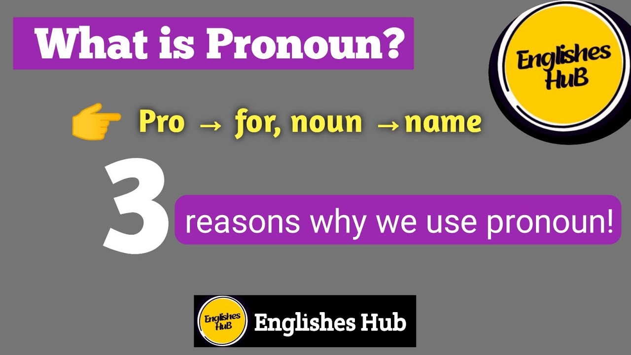 What is pronoun?| define pronoun| why we use pronoun? - YouTube