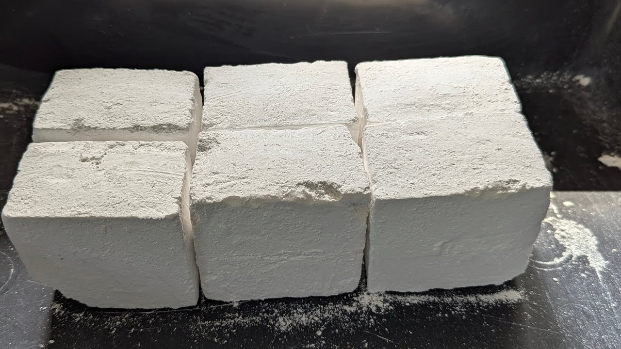 6 Giant Crunchy Dusty Crushed Chalk Blocks - YouTube