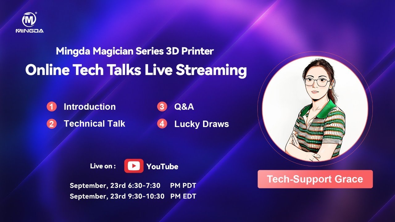 MINGDA magician series 3D printer Tech Talks - YouTube