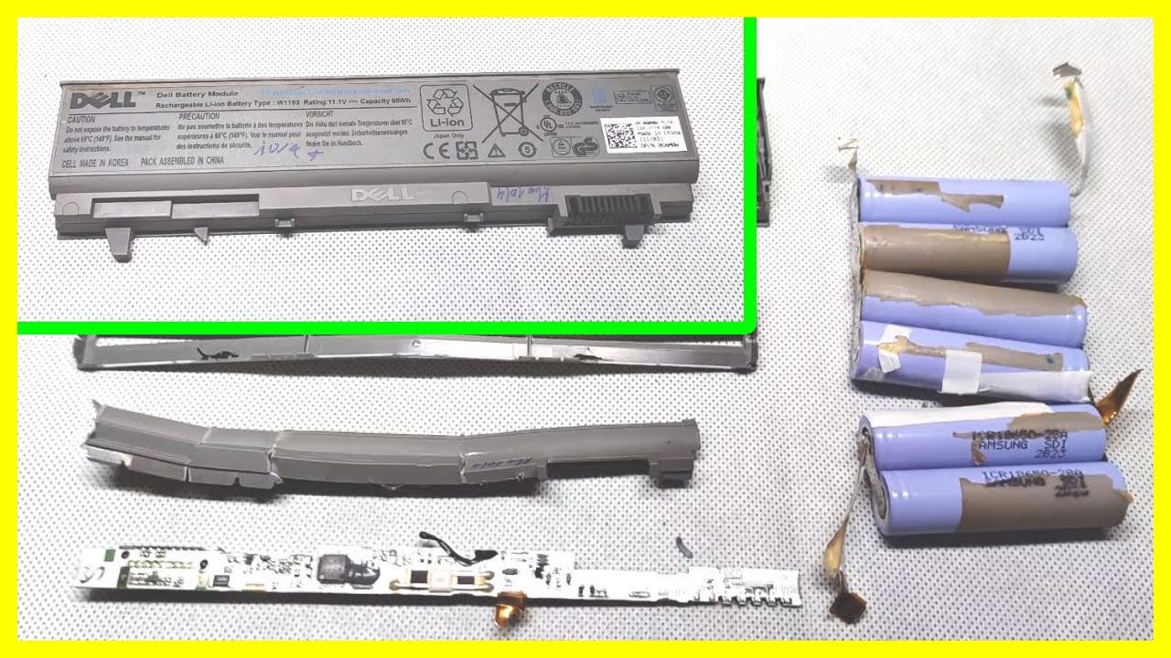 Inside Dell Battery Module - Bên trong pin laptop dell - YouTube