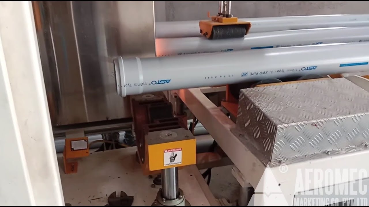 PVC Pipe Socketing with printing machine #pipe #sockets #belling # ...