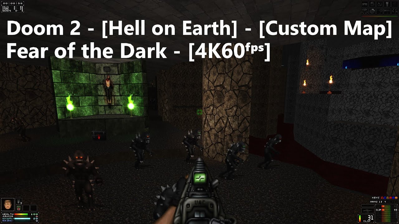 Doom 2 - Hell on Earth - Map: #029 - The Living End - [4K60ᶠᵖˢ] - [100% ...