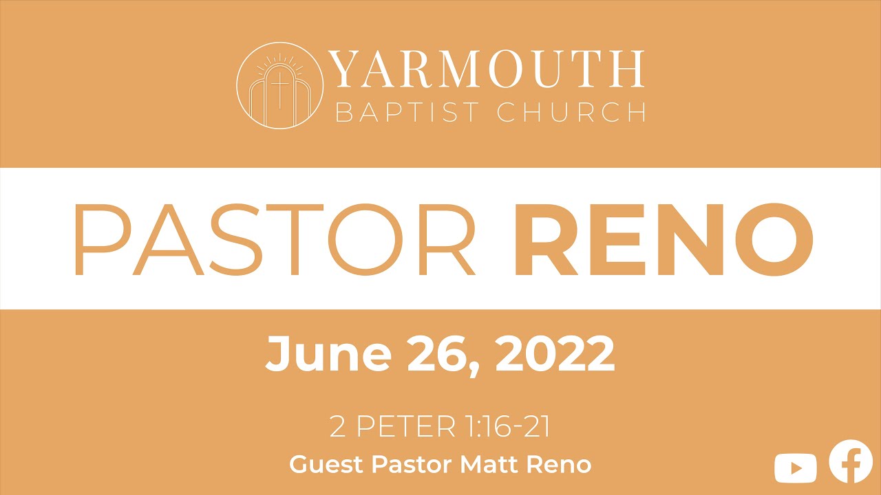 Sunday, June 26th - Guest Speaker Matt Reno - YouTube