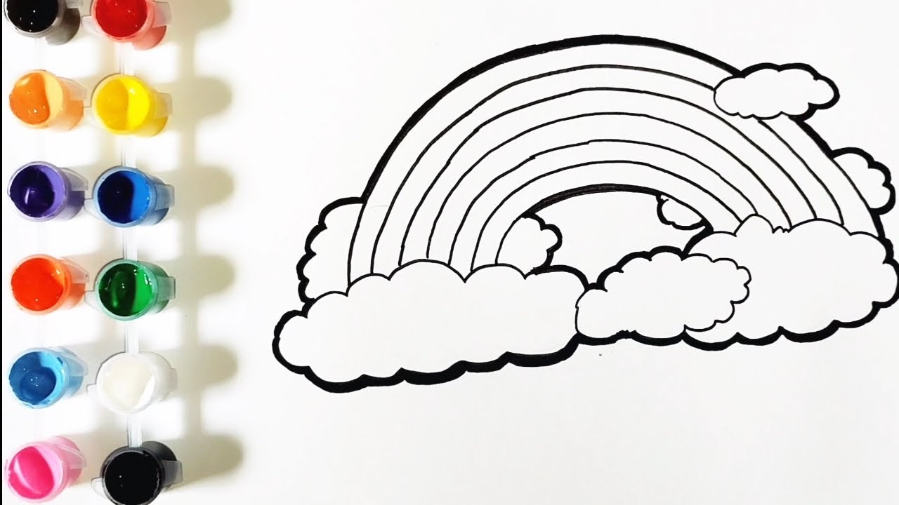 How to draw and color a rainbow #drawing #menggambardanmewarnai # ...