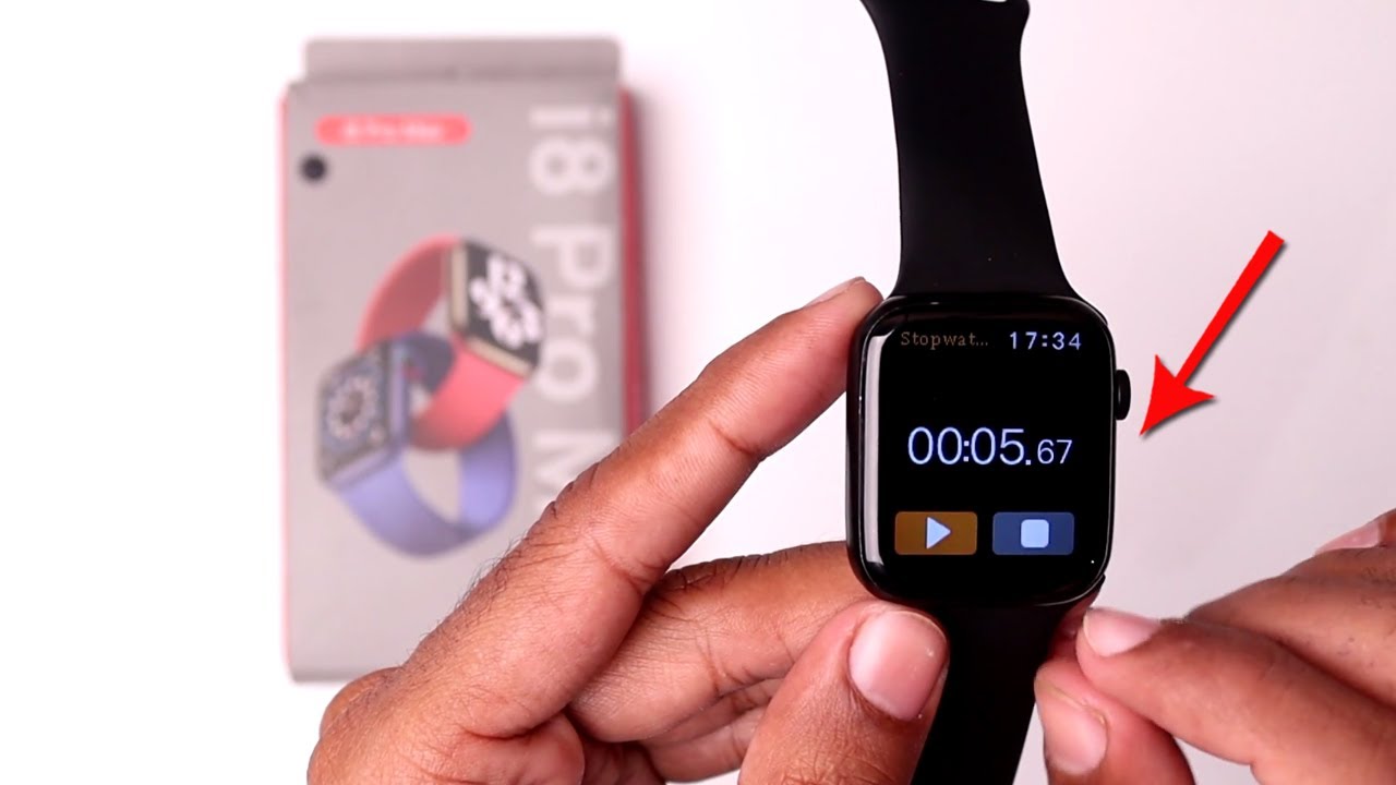 I8 Pro Max Watch Stopwatch - YouTube