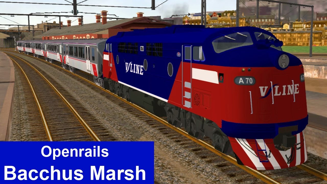 Openrails Melbourne (V/Line); Footscray - Bacchus Marsh Real Time - YouTube