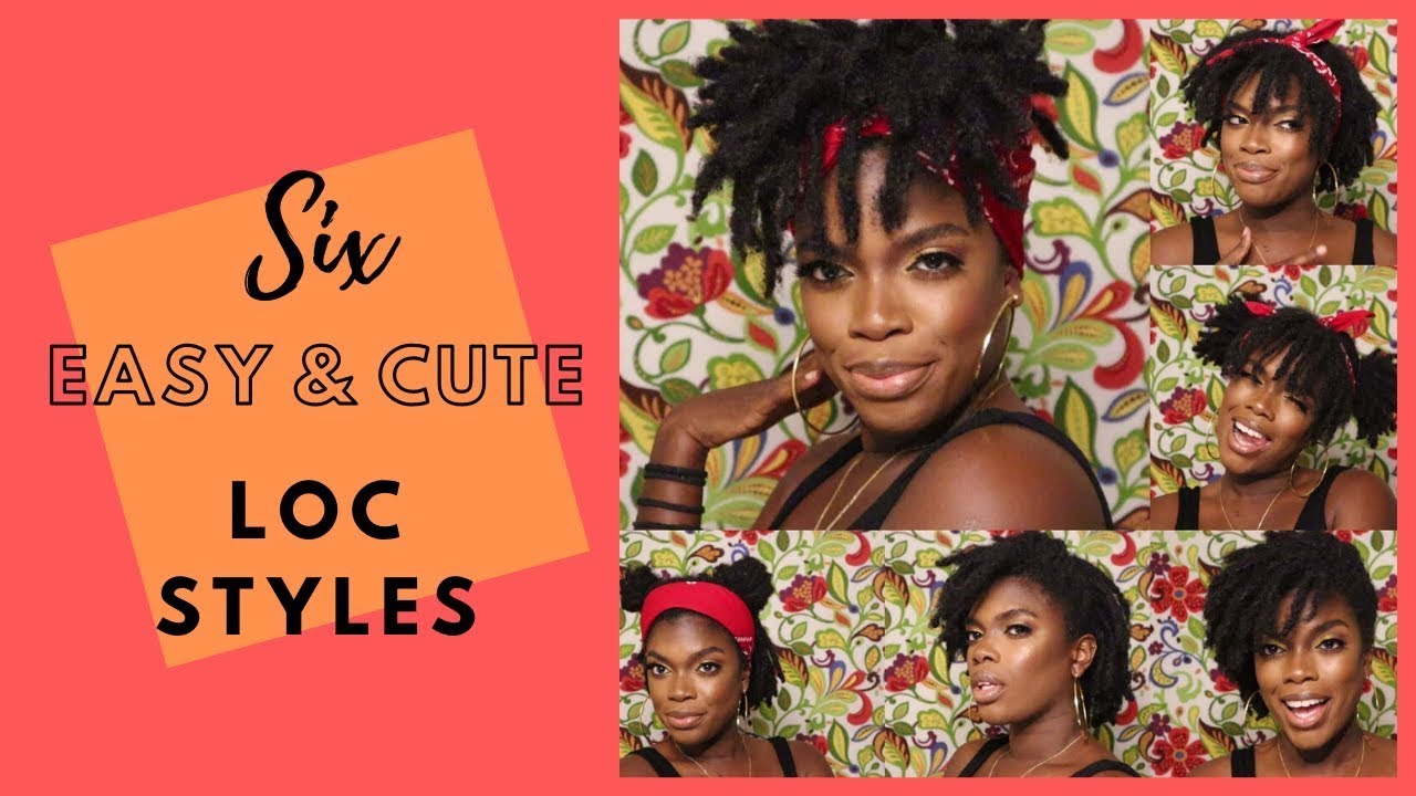 6 Easy & Quick Styles for Short Locs *Detailed* - YouTube